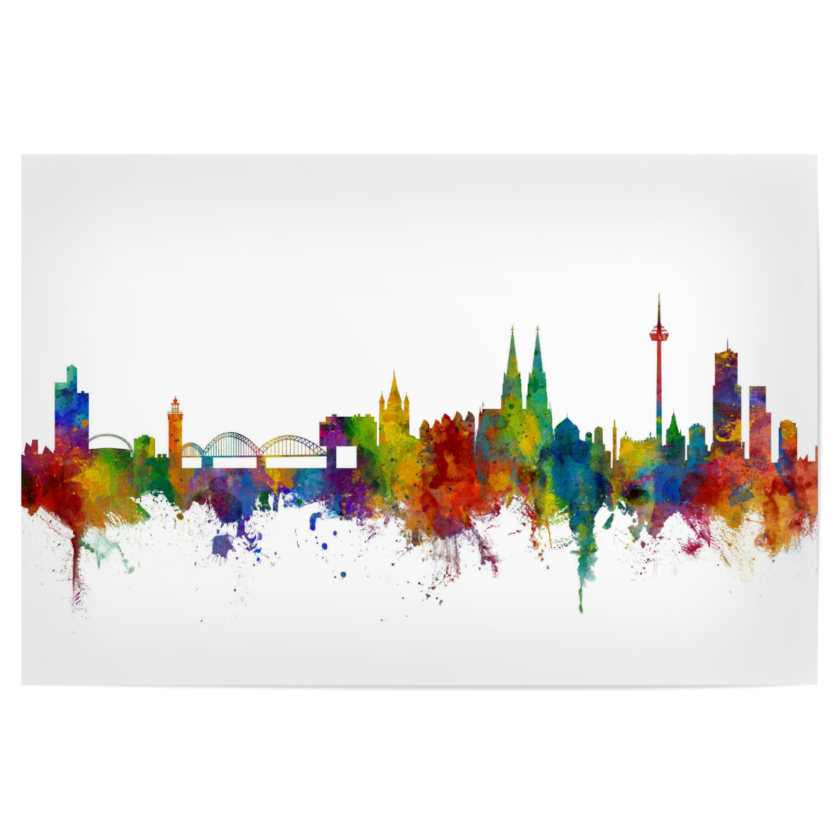 Cologne Köln Germany Skyline als Poster bei artboxONE kaufen